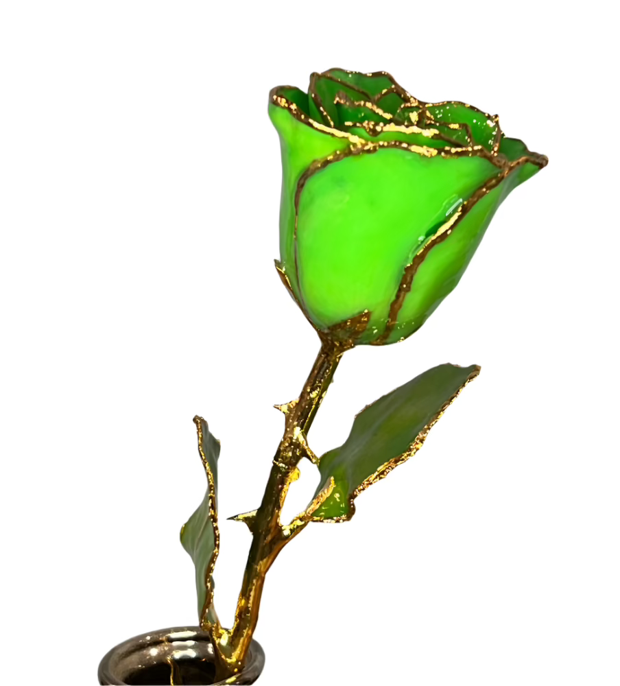 Wicked Green Gold Dipped Rose | Kremp Florist