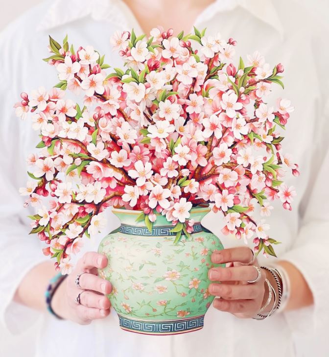Japanese Cherry Blossoms 3D Flower Card | Kremp Florist