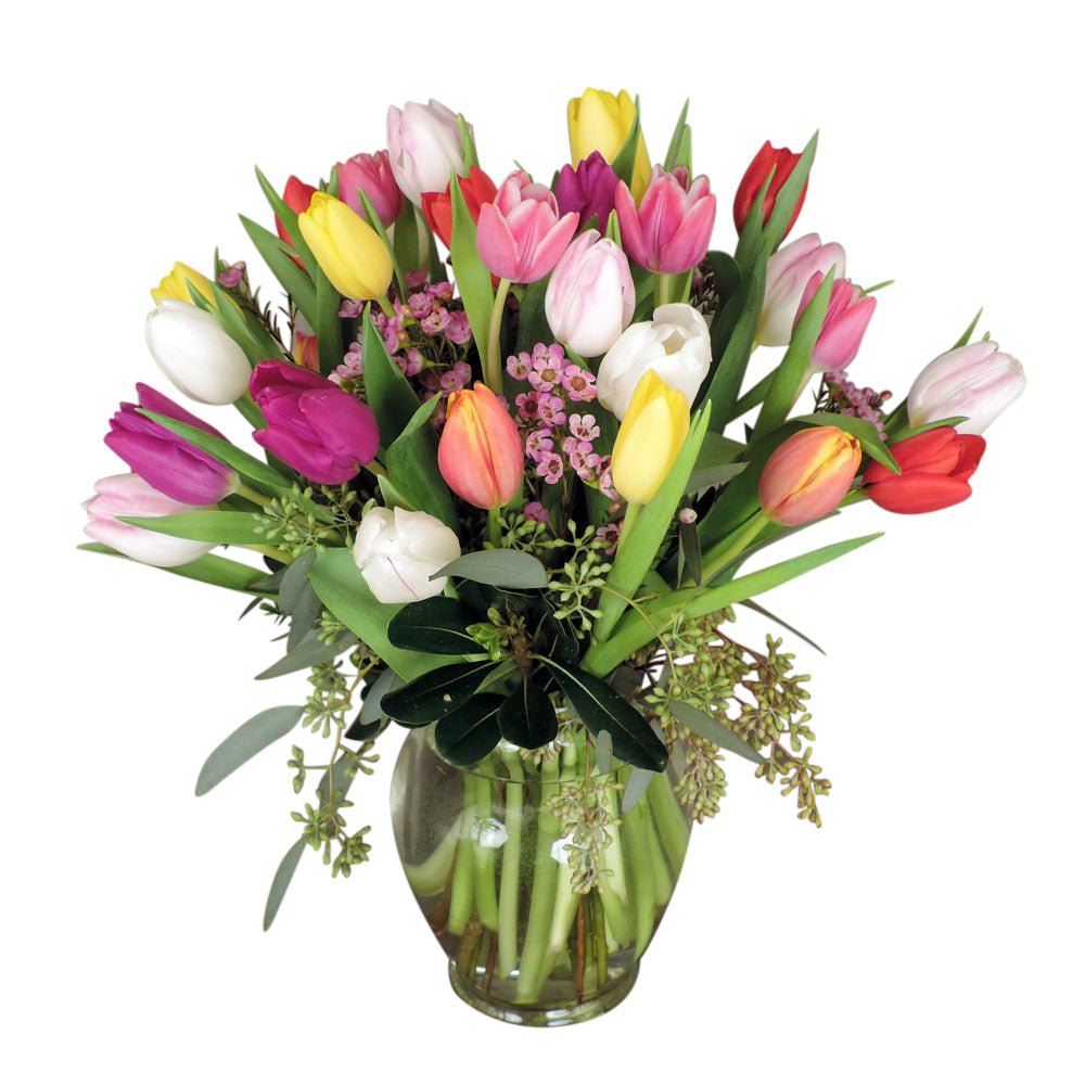 Garden Vase of Tulips – Kremp Florist