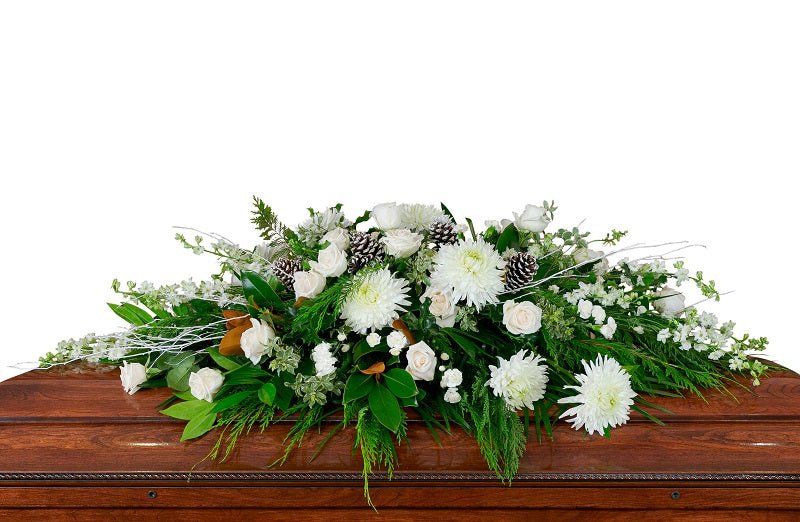 Winter Whites Casket Spray | Kremp Florist