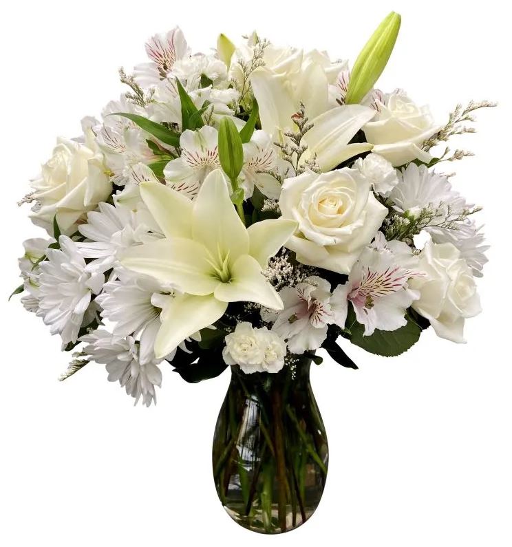 White Blooms Vase | Kremp Florist
